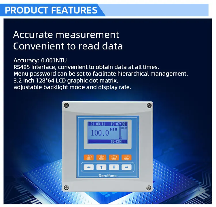4000ntu Rs485 Digital Inline Turbidity Analyzer Meter For Industrial ...