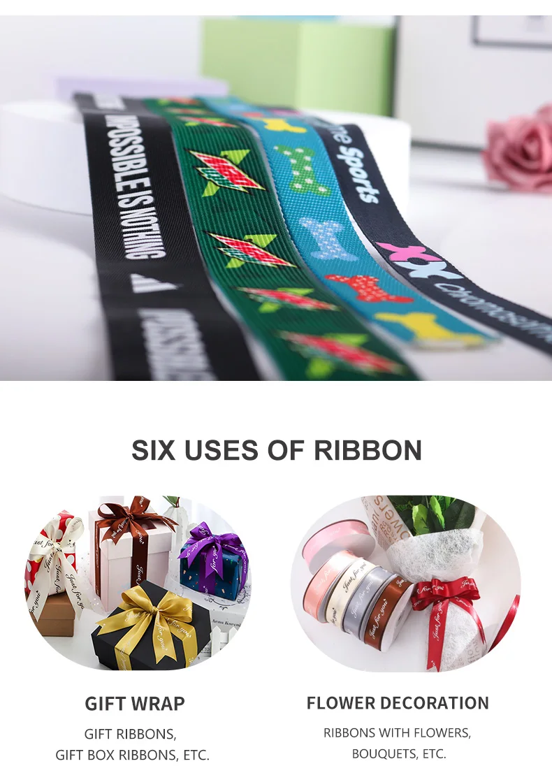 Customized 1meters Double Faced Sublimation Ribbon Printed With Logo ...