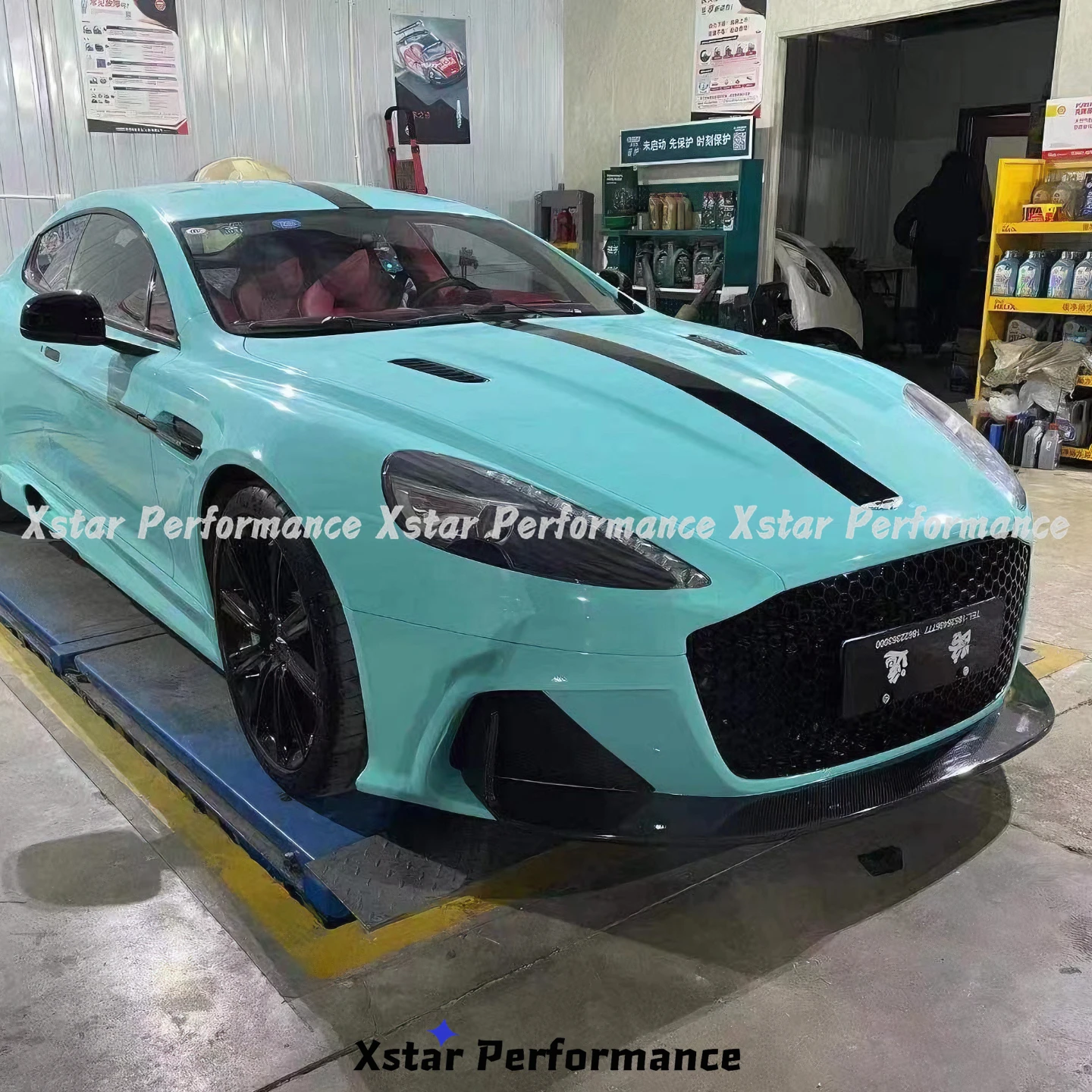 DBS Superleggera Style Half Carbon Fiber Front Bumper for Aston Martin ...