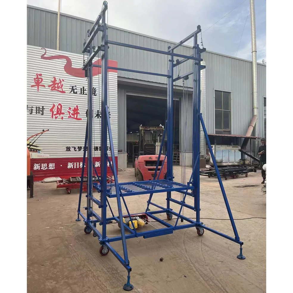 Full Automatic Aerial Work Electric Scaffold Lift Stationary Aerial ...
