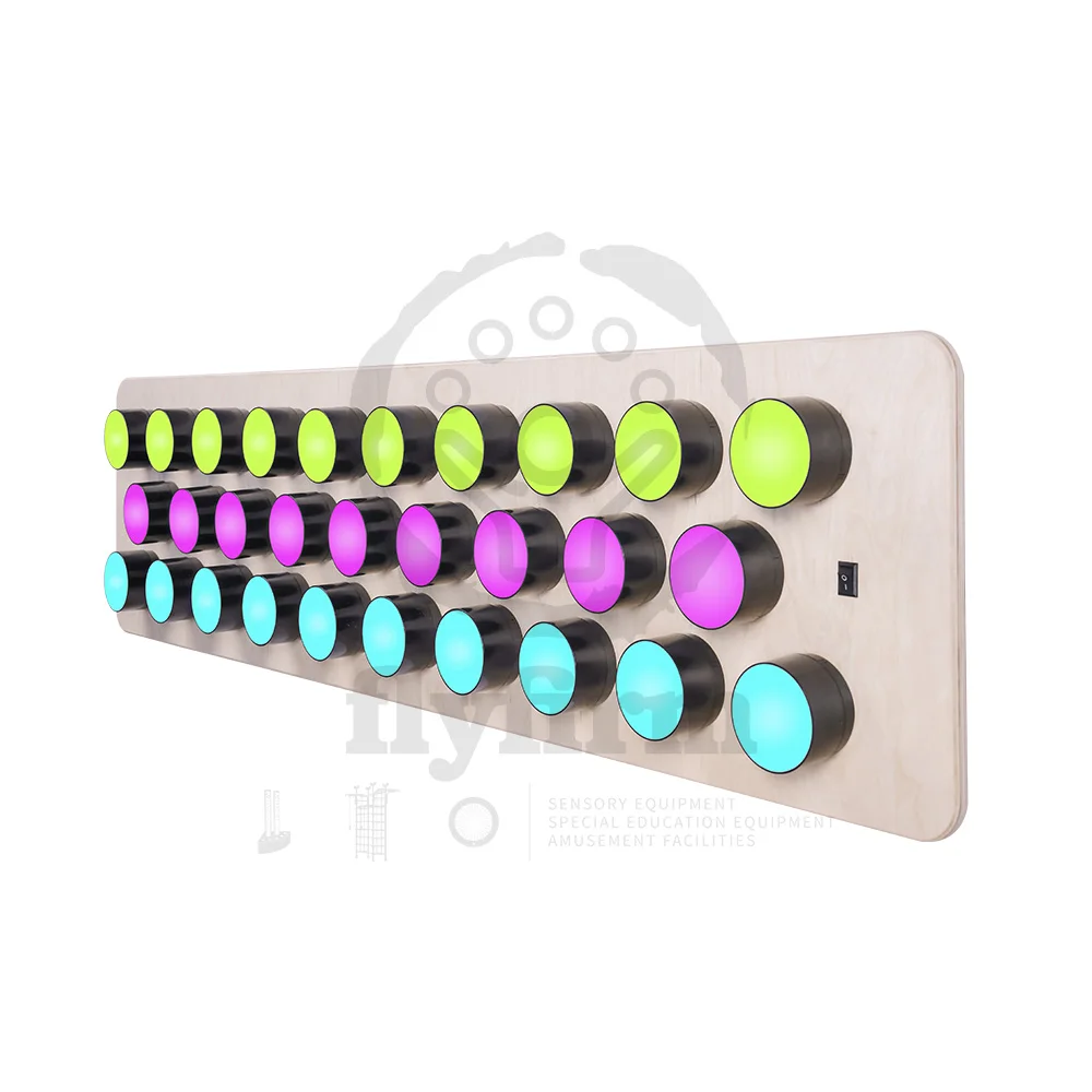 Interactive Sensory Light Knob Board For Kids Wooden Color-changing ...