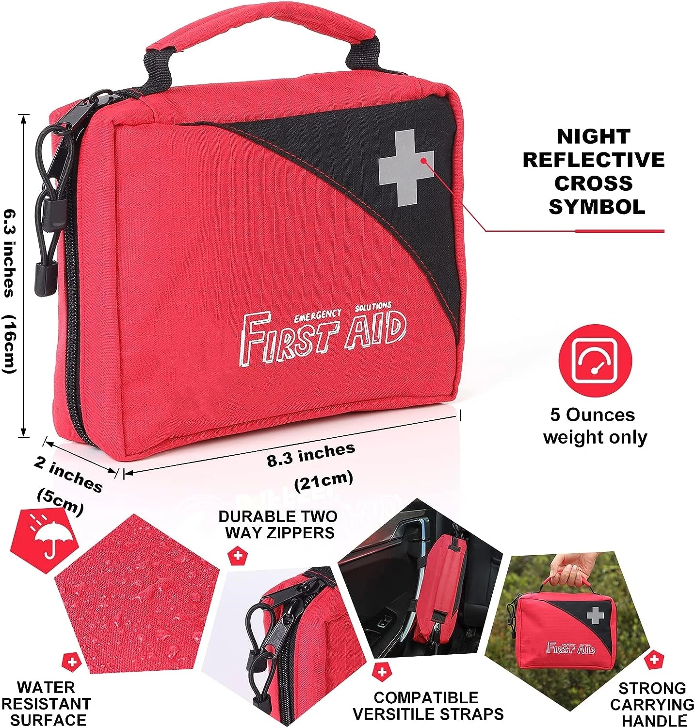 Portable Waterproof Compact First Aid Bag Travel Medical Mini Empty ...