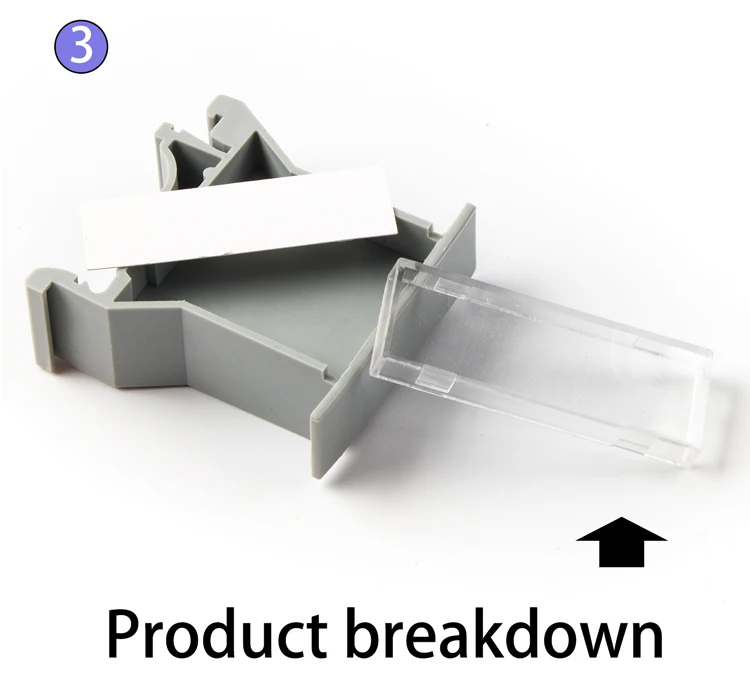 DIN Rail Marking Terminal Block Accessories - UBE/D Gray B2