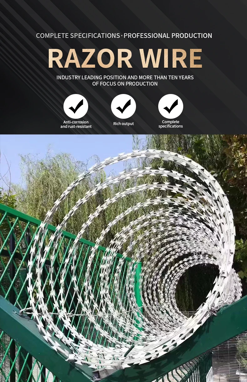 10m Per Roll Low Price Concertina Razor Barbed Wire Factory - Buy Low ...