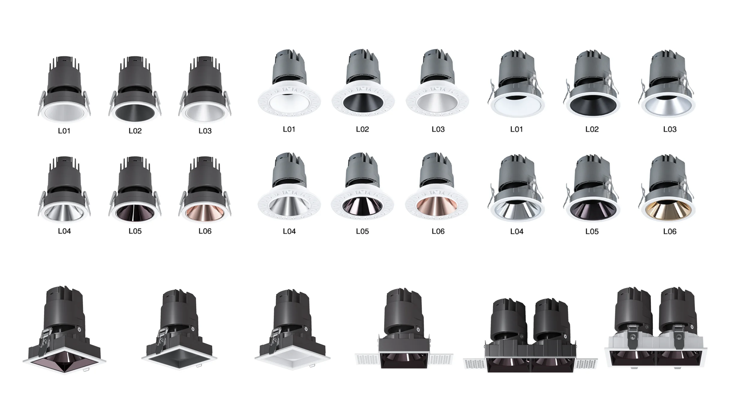 Luxury Cob Single Double Head Ceiling Led Downlight 2inch 3inch 4inch ...