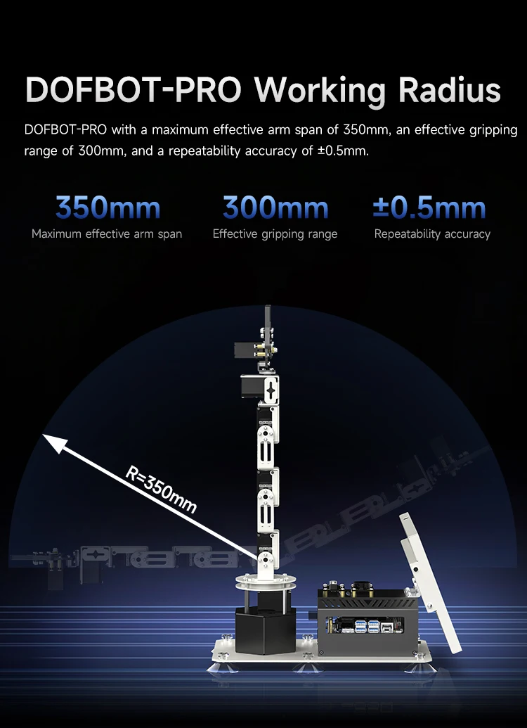 DOFBOT Pro 3D Depth Camera Vision Robotic Arm for Jetson NANO