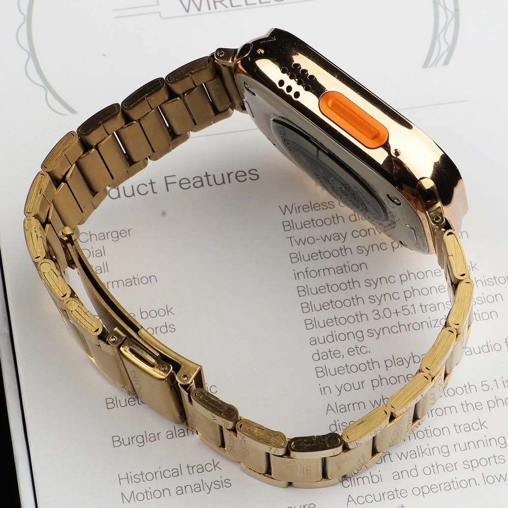 H9 Ultra Luxury Gold Color Montre Relogio Smartwatch Reloj Inteligente ...