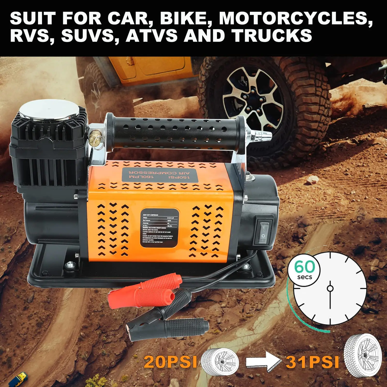 Portable Accessories Inflator Pressure Tire Compressors Bus Car Air ...