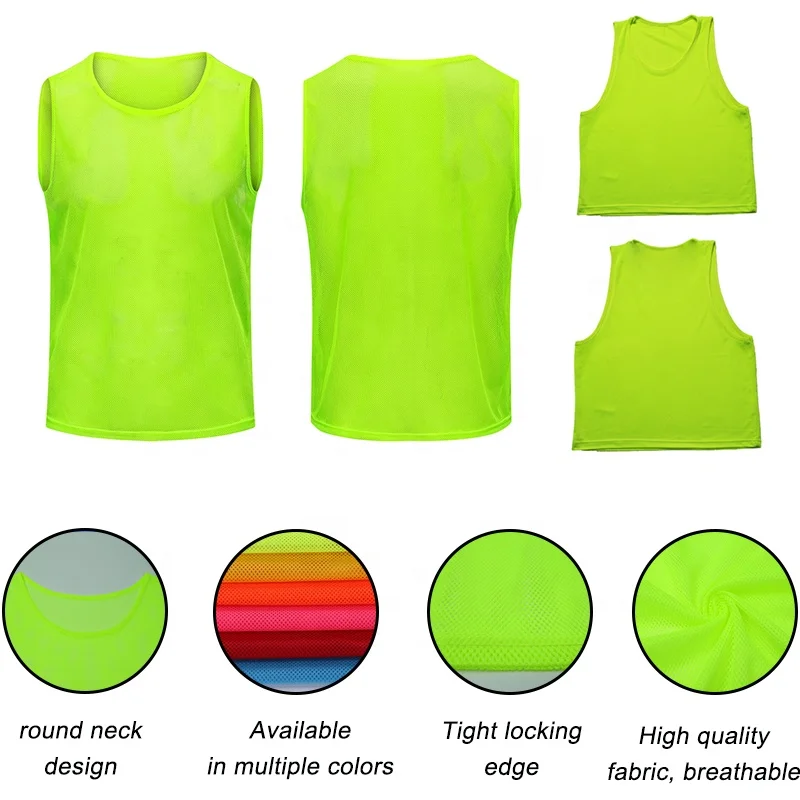 Custom Logo 100% Polyester Soccer Training Bibs Breathable Pinnies ...