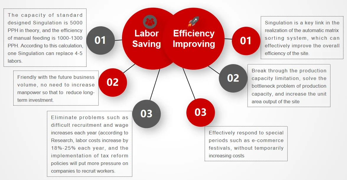 Wangman Automatic Parcel Singulation System - Efficient & Reliable