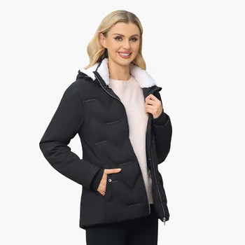 Heated Jackets For Women Heated Jacket 8 Heating Zones Long Winter ...