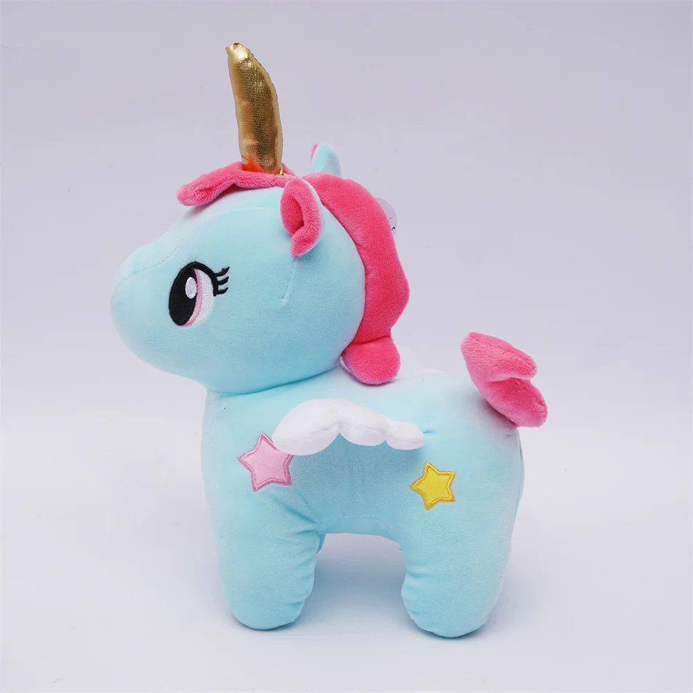 Plush Toy Cute rainbow unicorn Toy Angel wings unicorn Stuffed Animal ...