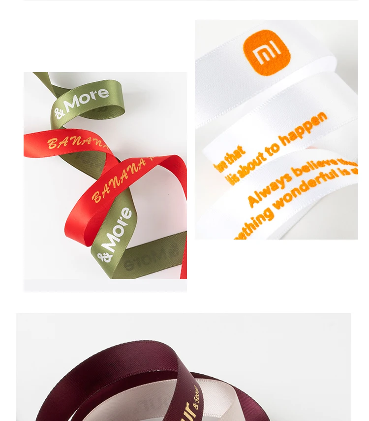 Wholesale Custom Ribbon Personalized 3d Embossed Printing Satin Ribbon ...