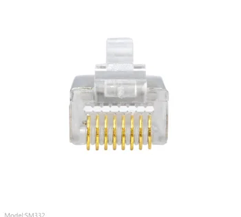 Rj45 Cat6 Connector Pass Through Cat6 Cat6a Ends Gold Plated 8p8c ...