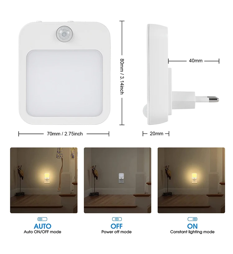 Dormitory Bedroom Small Aisle Light,Plug In Lamp Bedroom Sleeping Light ...