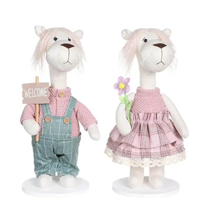 2024 Easter Egg Festival Lion Couple With Purple Flower Spring Stuffed ...