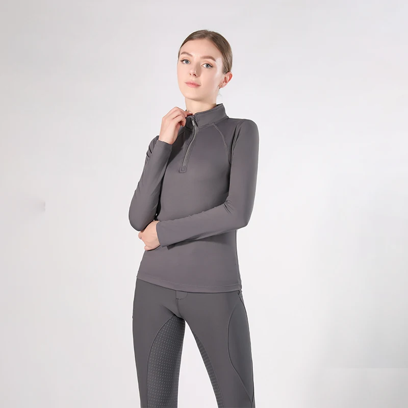 Wholesale High Quality Equestrian Shirts - Half Zipper