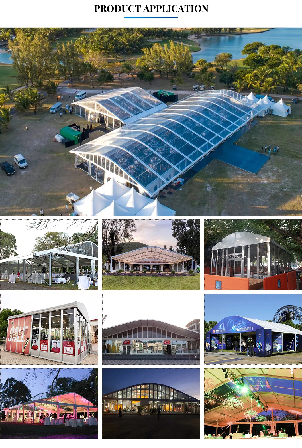 Aluminum Frame Glass Wall Marquee 20x30m for Events