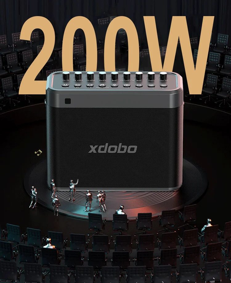 XDOBO Tuner 200W Wireless Portable PA Speaker System, Powerful Karaoke ...