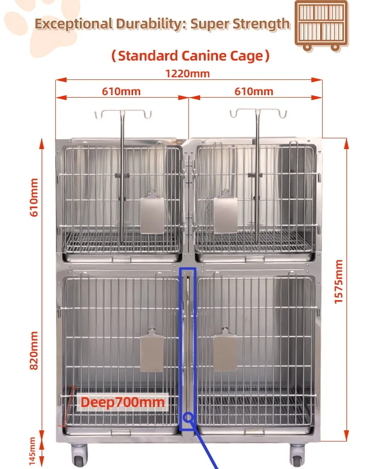 Smartfvet Hv-tc01 Customized Pet Cage Metal Kennels 4 Position ...