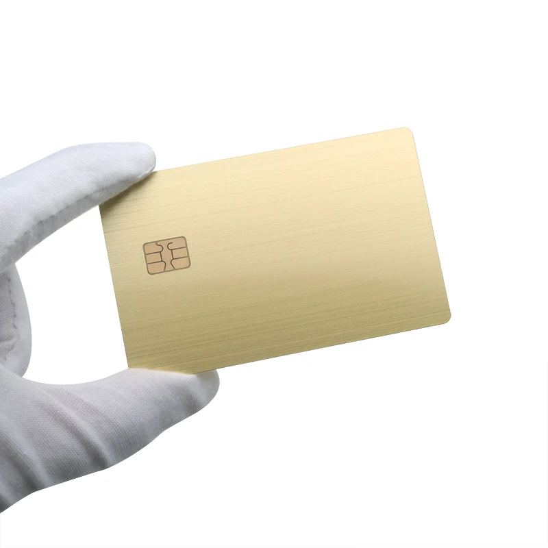 Luxury Gold Blank Bank Card 4442 Chip Slot Magnetic Stripe Stainless ...