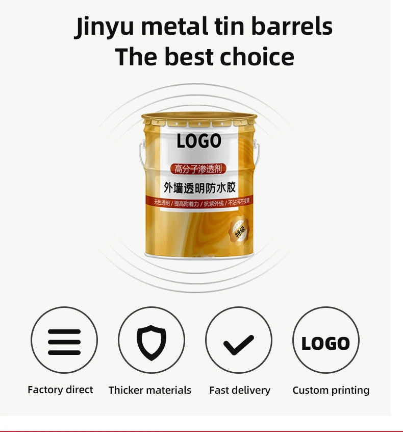 10 Liters Iron Bucket Pail Barrel Drum For Paint/ Ink/ Solvent ...