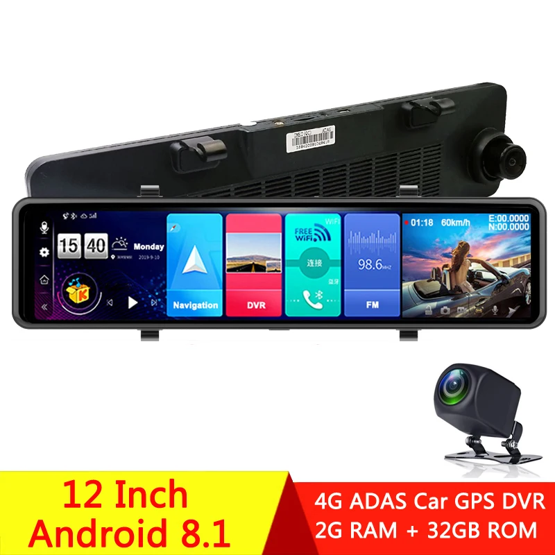 Car DVR 4G Android ADAS Dual Cams GPS Navigation Video Recorder