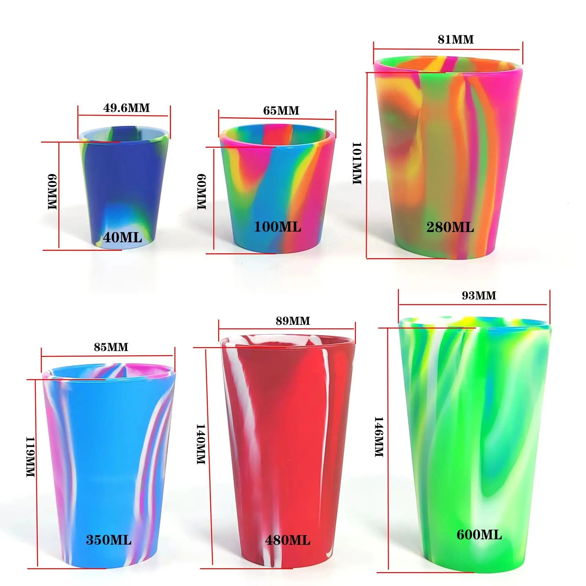 Unbreakable Silicone Cup - 16 Ounce Reusable Tumbler