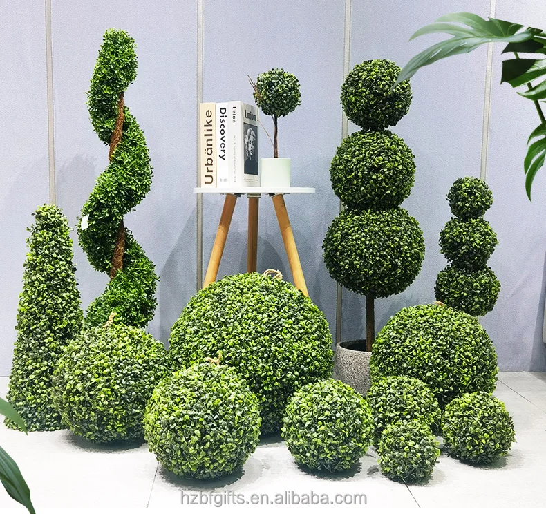 Artificial Plant Topiary Ball Low Maintenance Eco-friendly Grass Ball ...