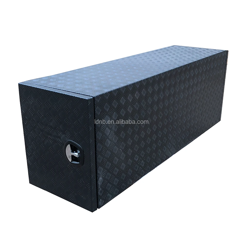 Black Aluminium Checker Ute Truck Tool Box Fridge Slide & Webber Bbq ...