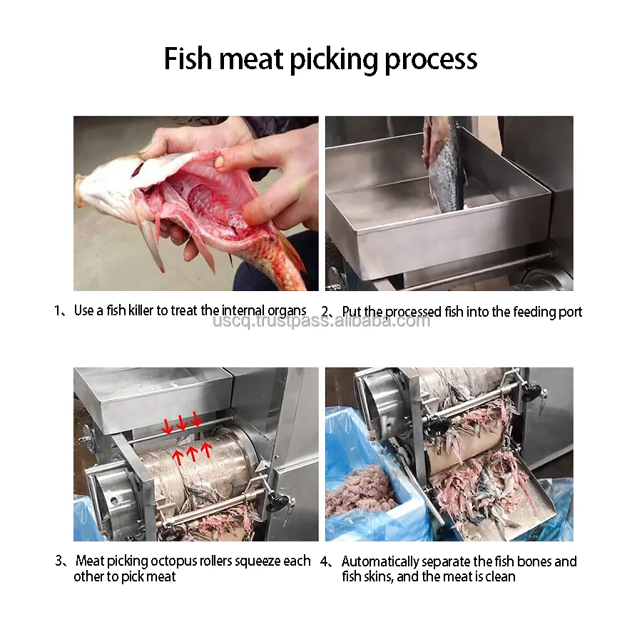 Fish Filleting / Deboning Machine Meat Separator For Fish Shrimp ...