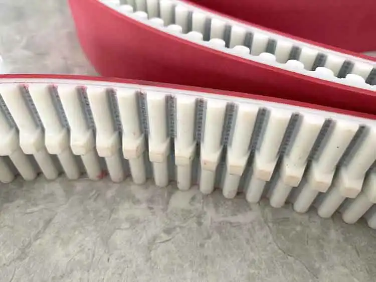 PU Timing Belt with Red Rubber Coating - Durable & Versatile