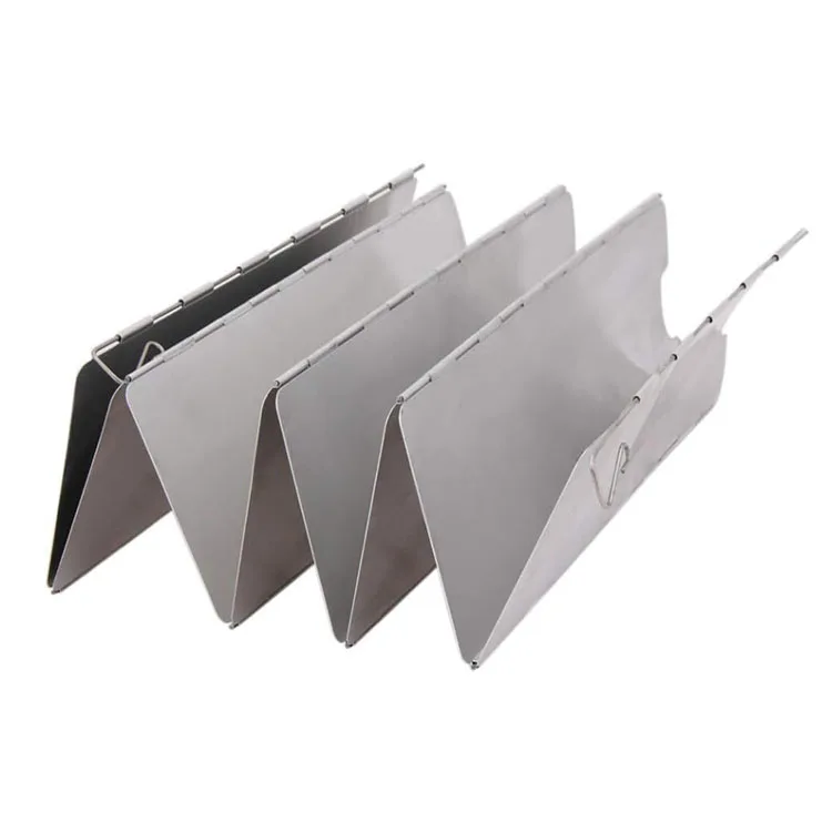 Folding Lightweight Camping Cooker Stove Windshield Camp Stove ...