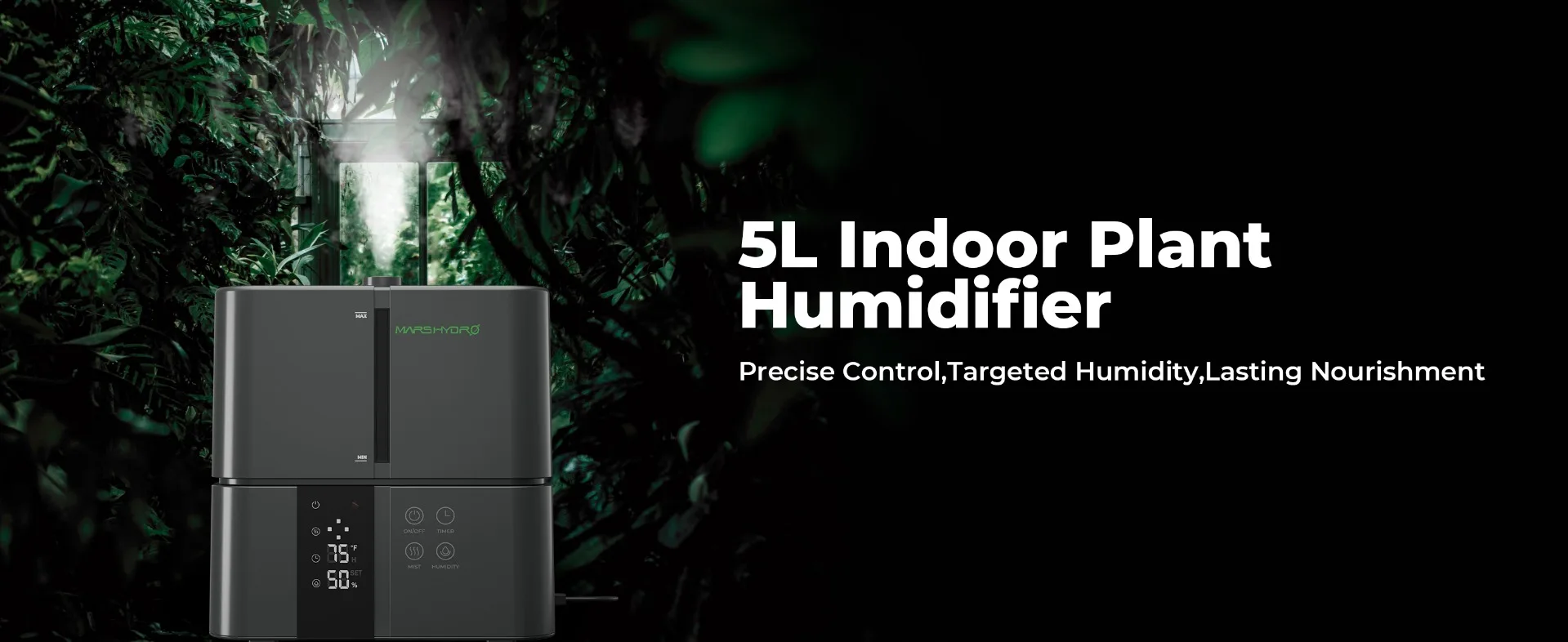 Mars Hydro 5L Ultrasonic Cool Mist Plant Humidifier - 1 Year Warranty