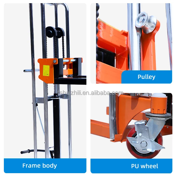 Haizhili 400kg Lifting Stacker Foot Operated Manual Platform Stacker ...