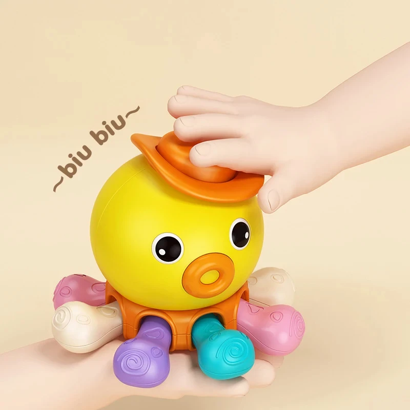 Fine Motor Skill Octopus Baby Toy 6 -12 Months Press Activity Fidget ...