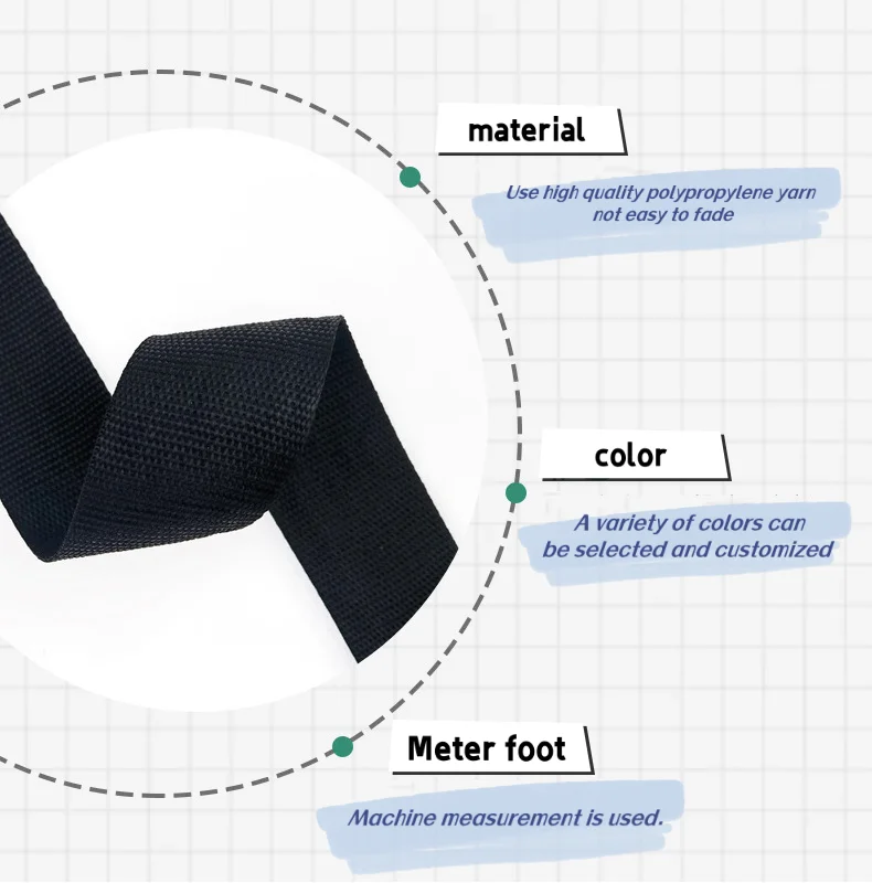 Qgy High Quality Webbing Factory Wide And Narrow Webbing 50mm Pp Tape ...