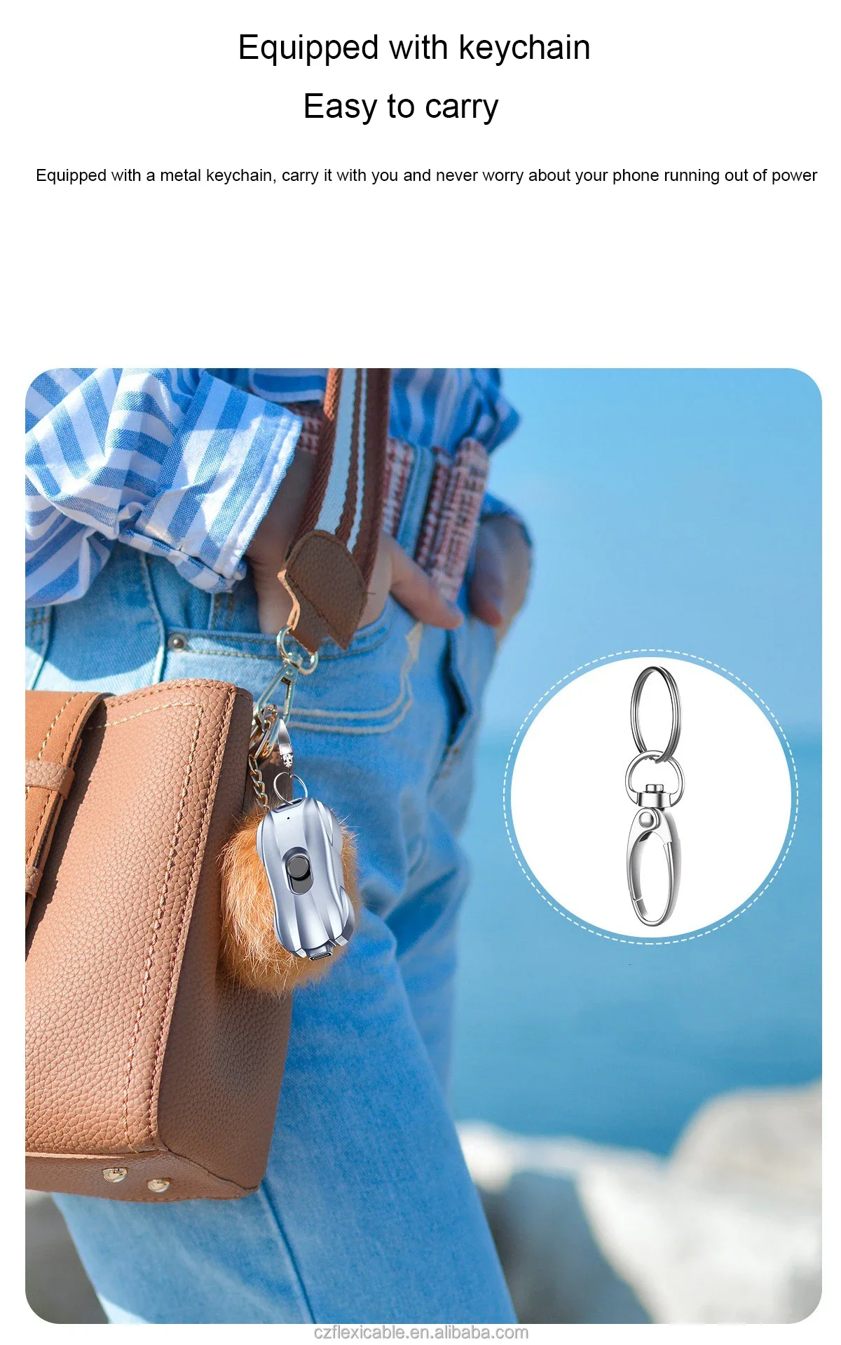 Portable Mini Power Bank Keychain Ultra-thin Emergency Fast Charger ...