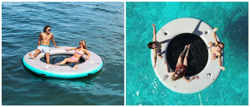 Inflatable Circular Mesh Dock - 8ft & 10ft Floating Platforms