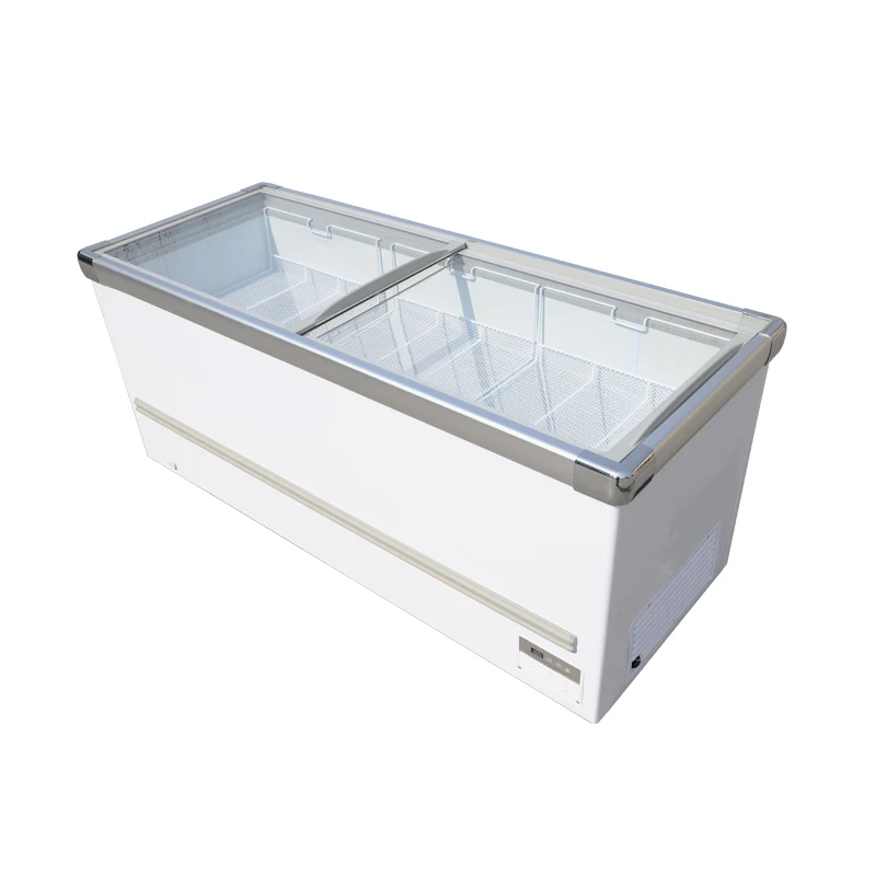 Commercial Supermarket Island Fridges and Deep Freezers Grocery Store ...