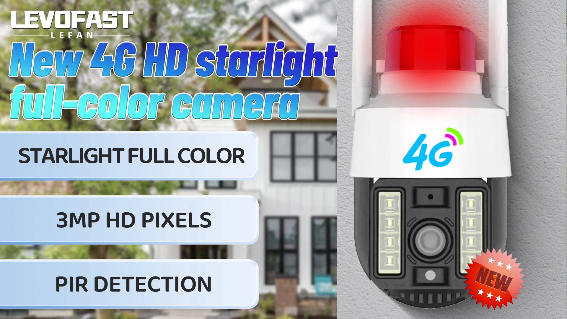 Levofast New 4g Full Color Starlight Night Vision Camera Ip66 ...