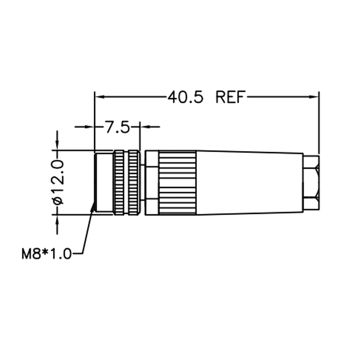 Signal M8 Assembly Connector Male Female Metal M8 Connector 3pin 4pin ...