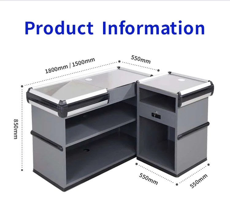 New Checkout Counter Cashier Cash Desk Supermarket Checkout Table With ...