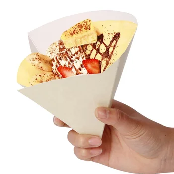 Custom Printed French Fries Crepes Holder Food Packaging,Cone Shape ...
