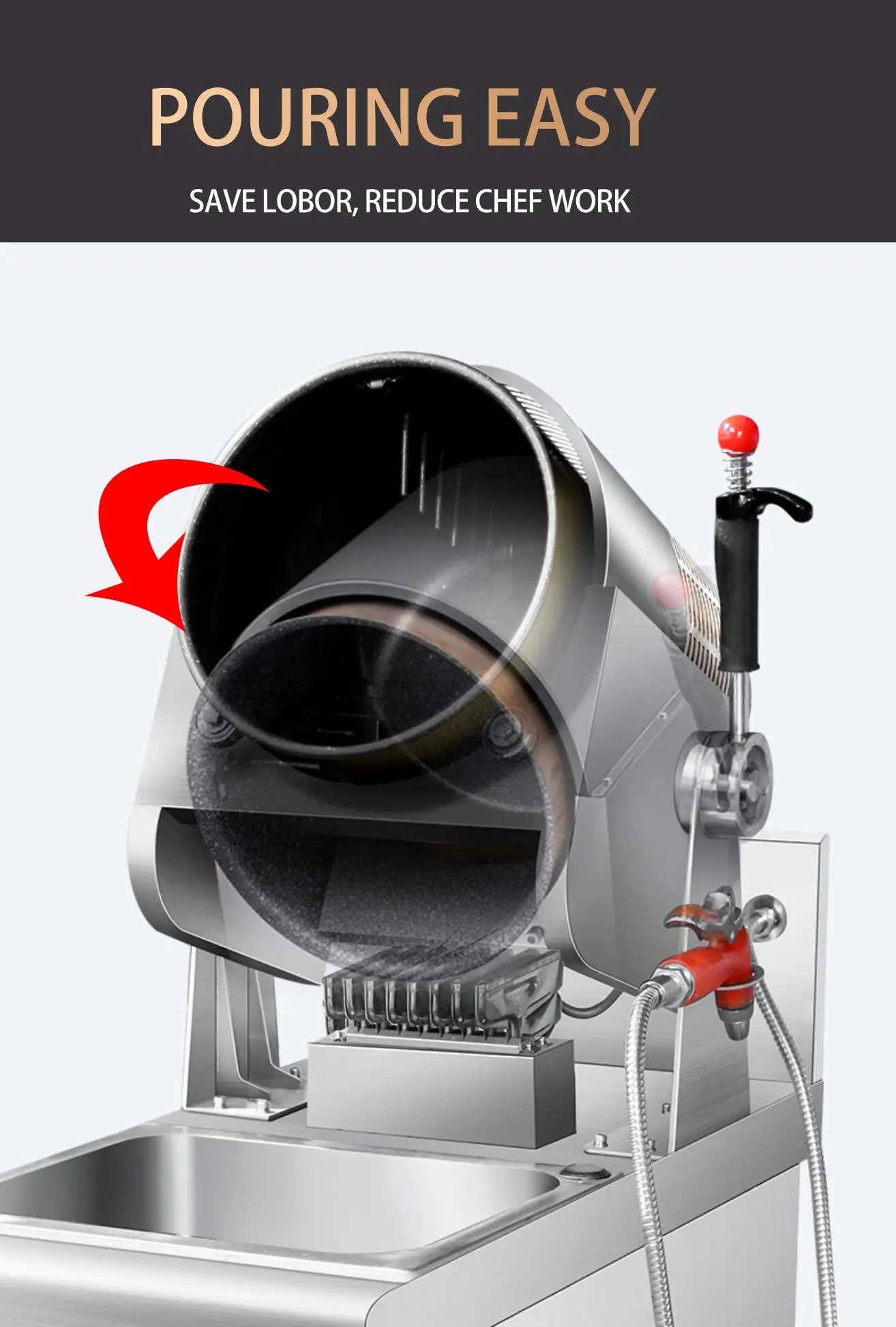 Semikron Gas Automatic Cooking Wok Machines - Drum Rotation Cooking ...