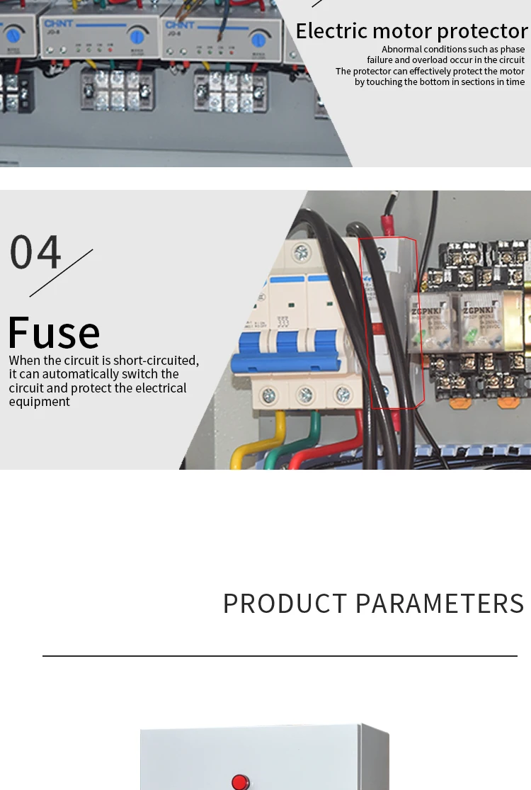 Manual Control Box With Multiple Protection For 110kw Motor Fan Water ...