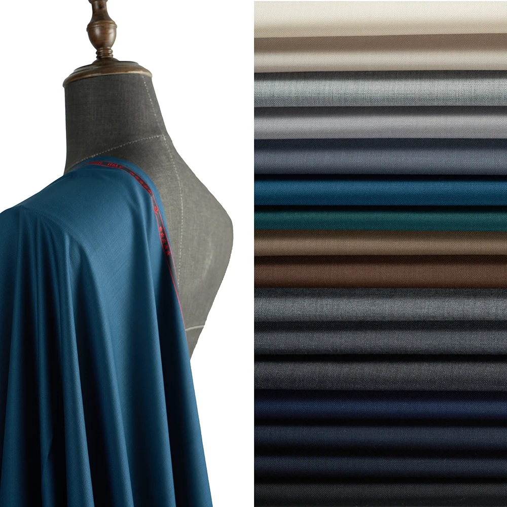 Wholesale 100% Merino Wool Suiting Fabric worsted wool Suit fabric ...