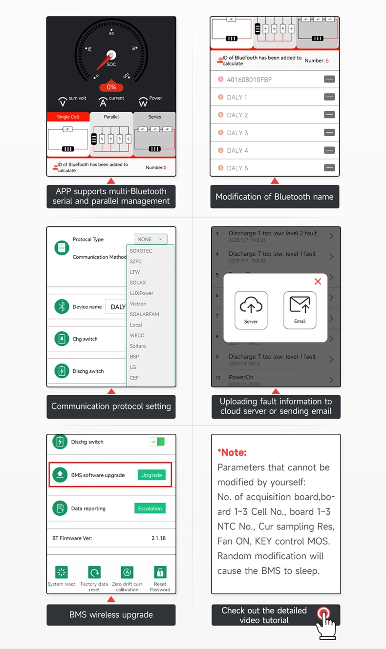 Daly Smart Home Energy Storage Lithium Battery Management System Uart/rs485/can Bt 200a 250a ...