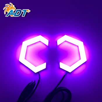 Adt Rgb Angel Eyes Led Retrofit Running Lights Headlight Projector Rgbw ...