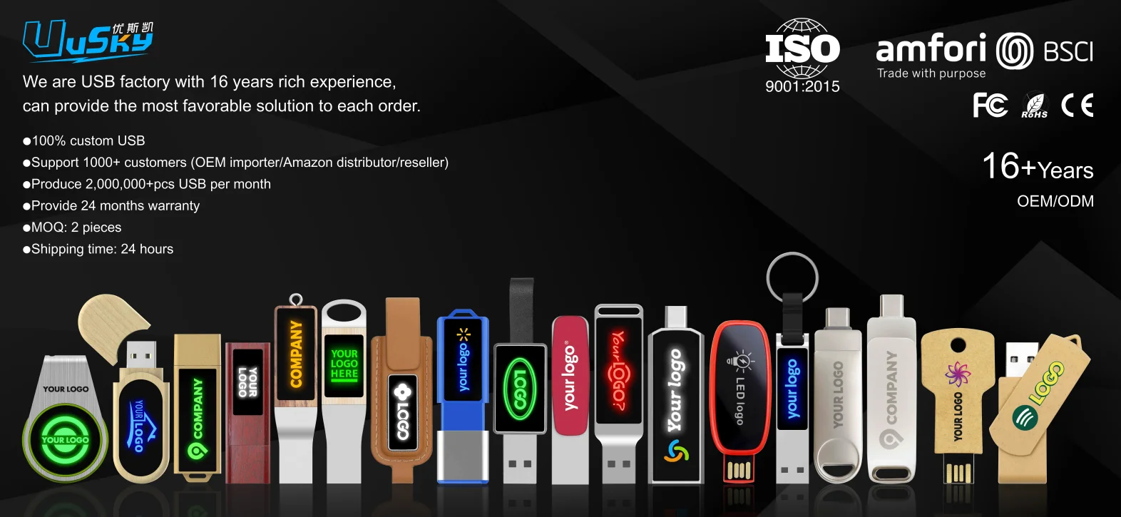 High Quality 2TB USB 3.0 Flash Drive - Blister Packaging